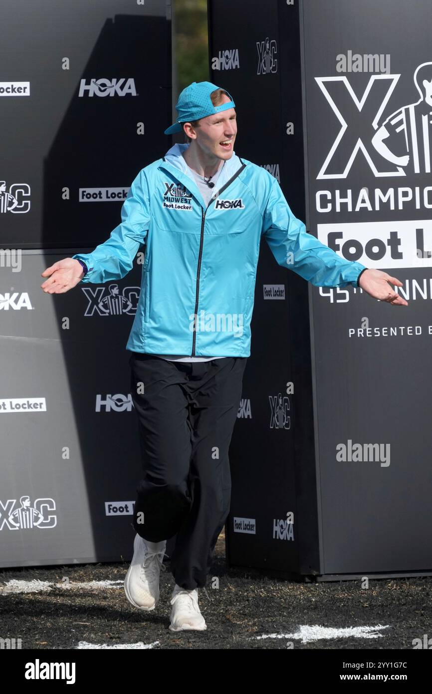 Midwest co-captain Kole Mathison during the Foot Locker Cross Country ...