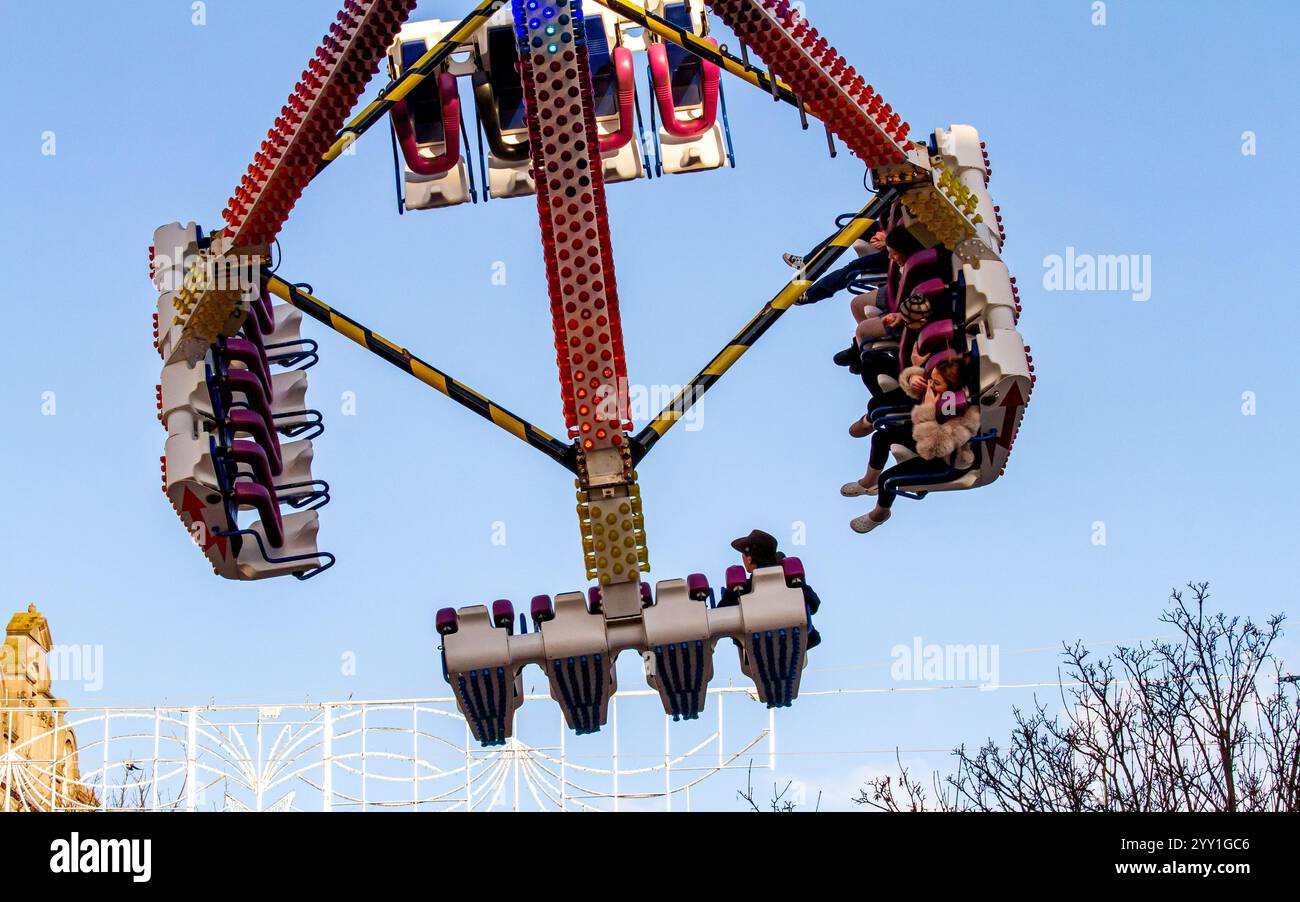 Local people are out and about having fun riding the Freak Out Carnival ...