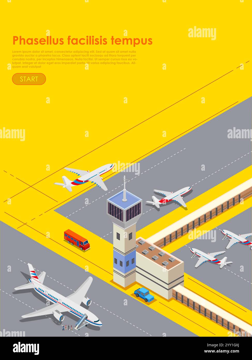 illustration of Isometric layout of Airport lounge, luggage, arrival ...
