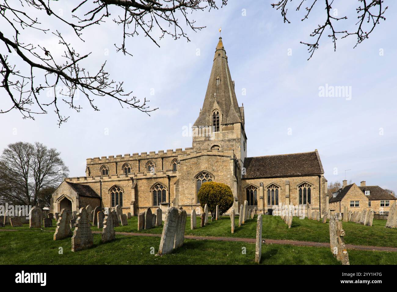 Spring colours over All Saints and St James Church, Kings Cliffe ...