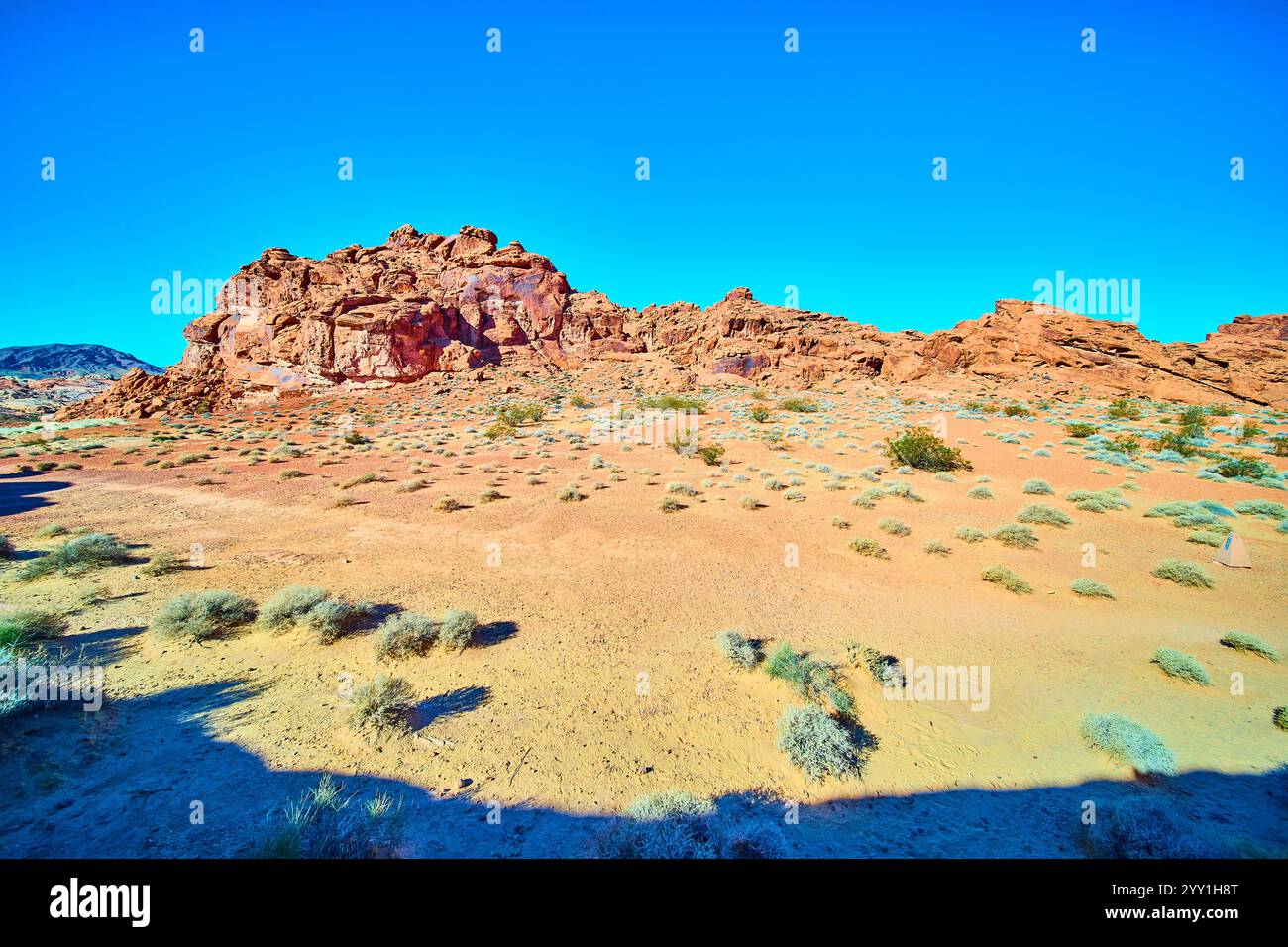 Rugged Red Rock Formations in Valley of Fire Desert at Eye-Level ...