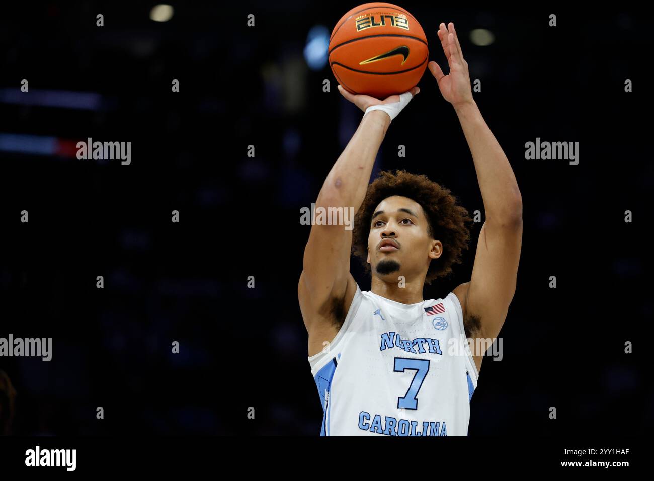 North Carolina guard Seth Trimble shoots during the second half of an ...