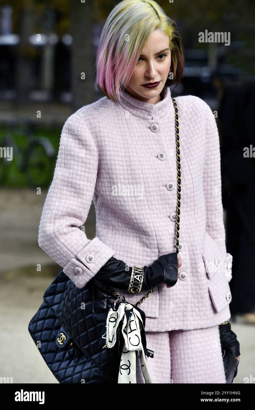 Verena Figueiredo - Street style outside CHANEL at Paris Fashion Week ...