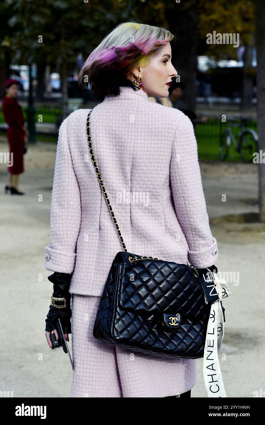 Verena Figueiredo - Street style outside CHANEL at Paris Fashion Week ...