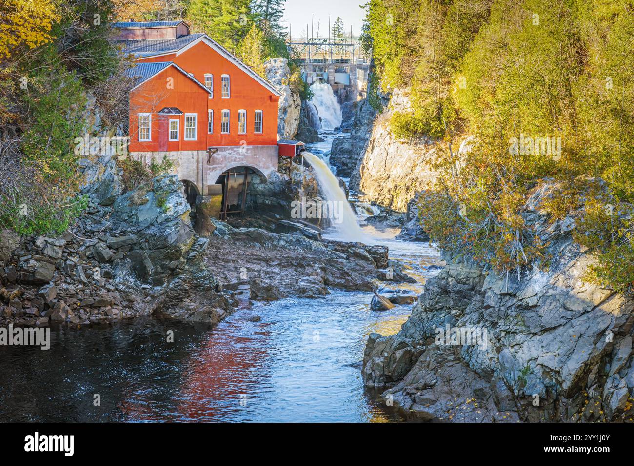 Beautiful old mill and mill pond photographed in late autumn in St ...