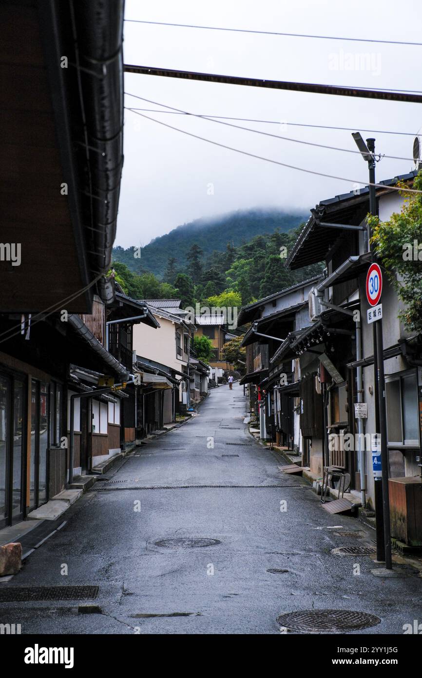 Quaint Japanese Village with Traditional Streets and Small Houses ...