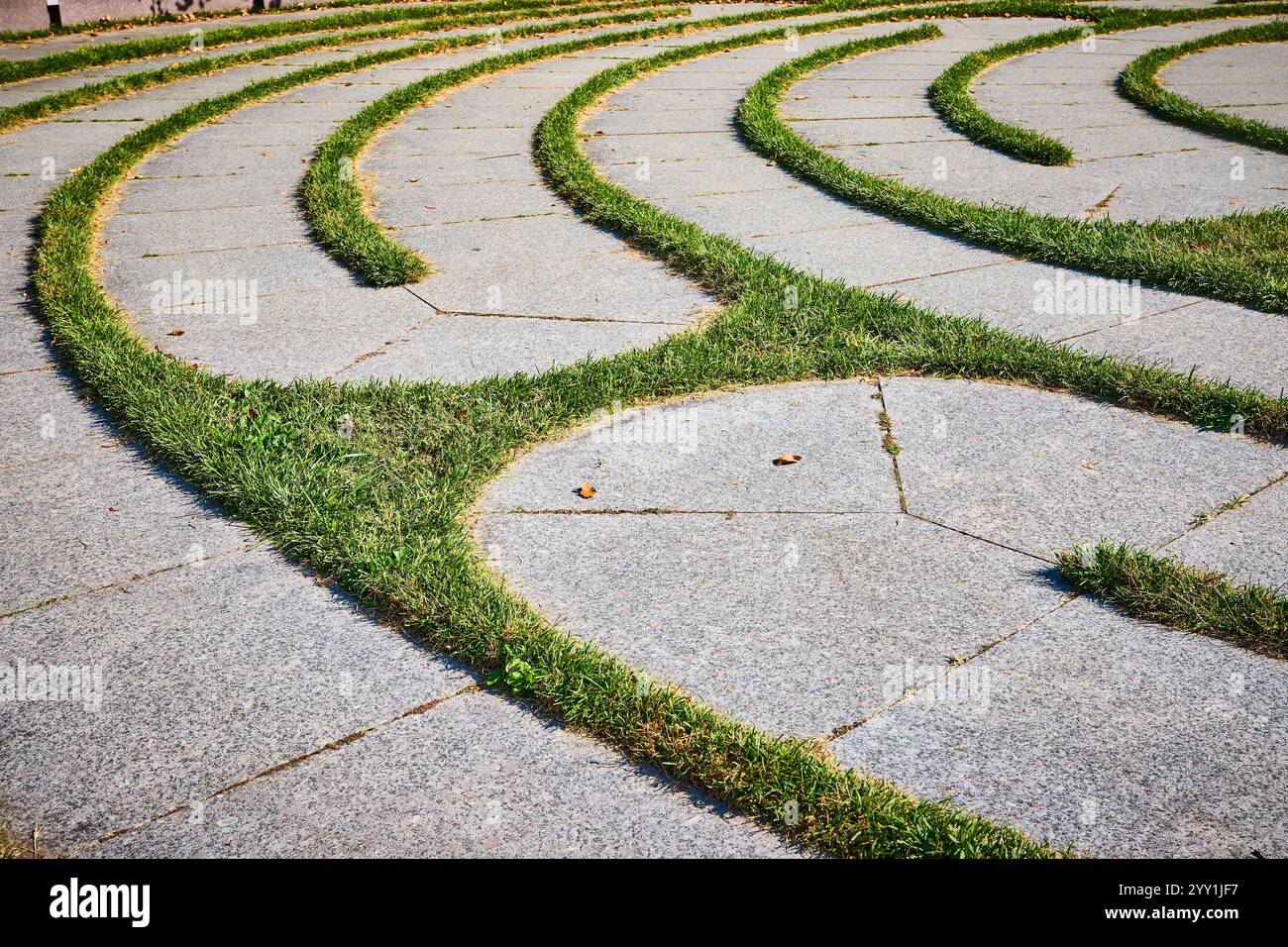Geometric Garden Paths at Smale Riverfront Park Aerial Stock Photo - Alamy