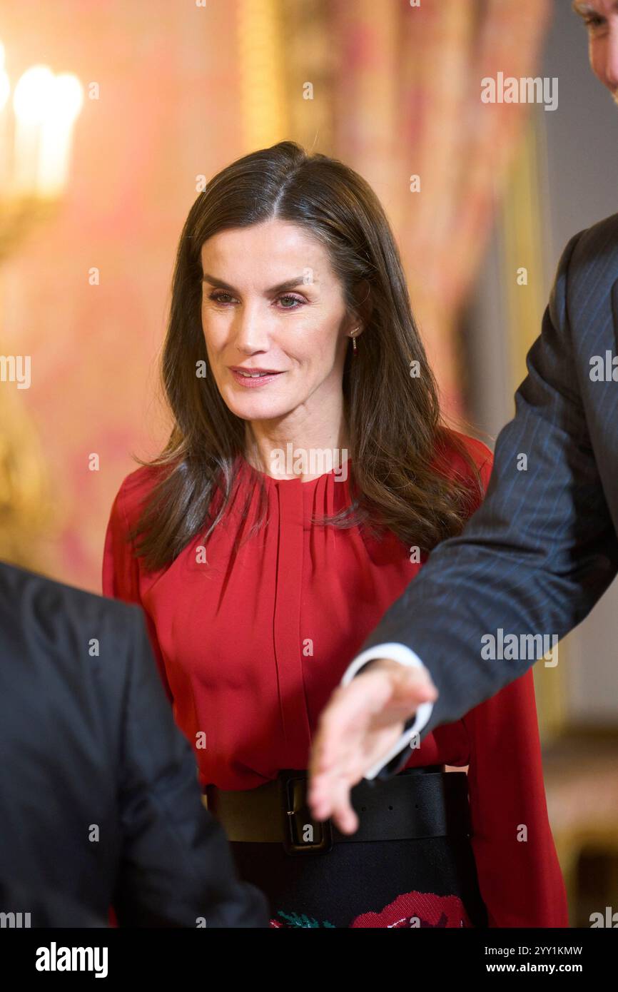 Madrid, Spain. 18th Dec, 2024. Queen Letizia of Spain attends Princess ...