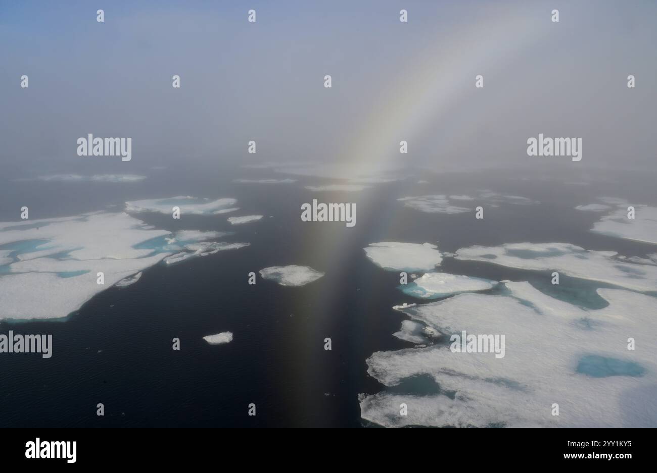 White rainbow over the Arctic pack ice, Norway Stock Photo - Alamy