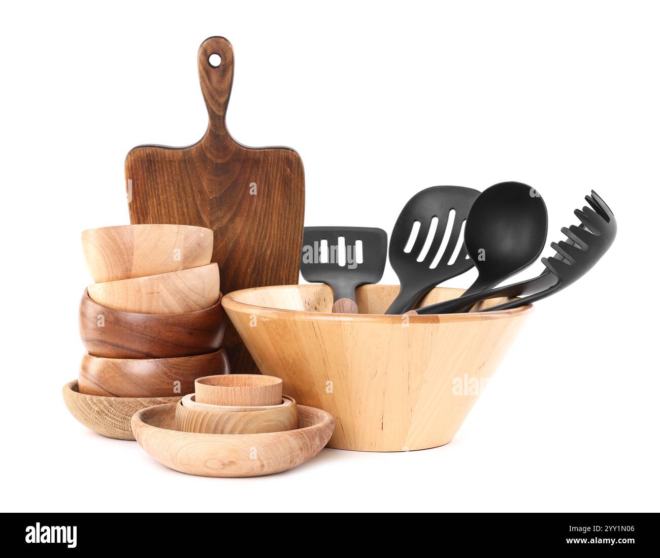 Set of different cooking utensils isolated on white Stock Photo - Alamy