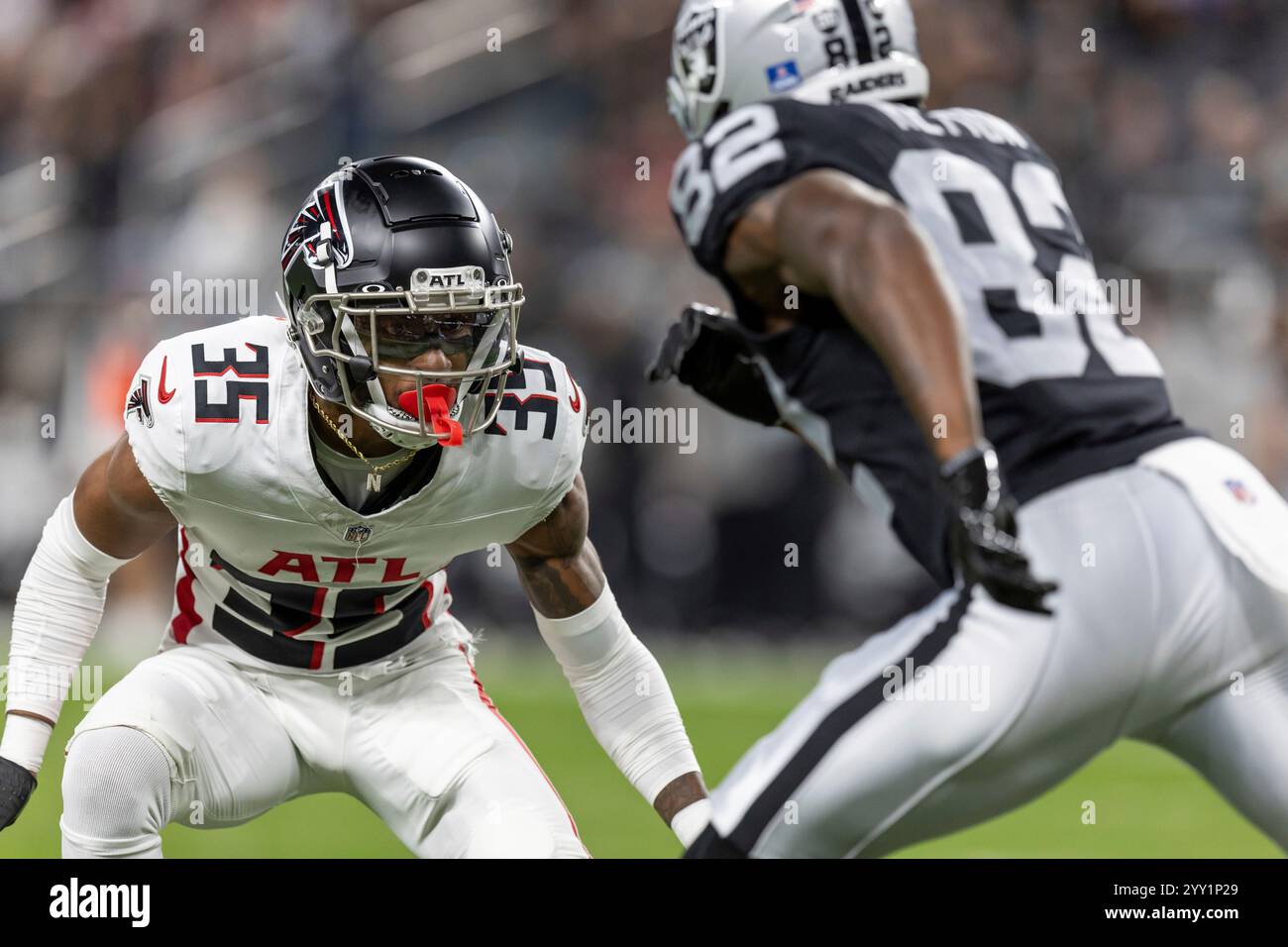 Atlanta Falcons cornerback Natrone Brooks (35) against the Las Vegas ...