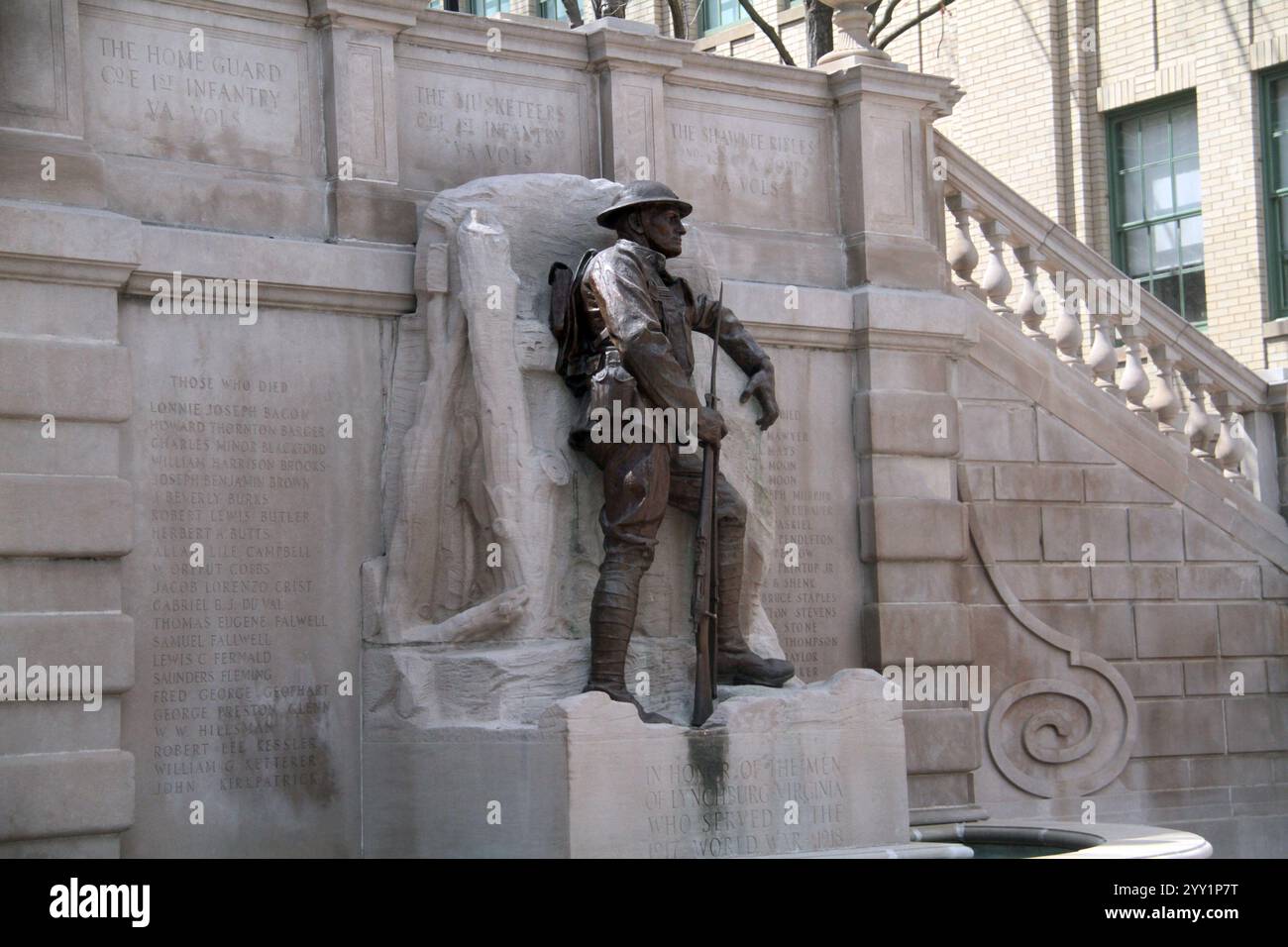 The Listening Post, also known as the Doughboy statue, in front of ...