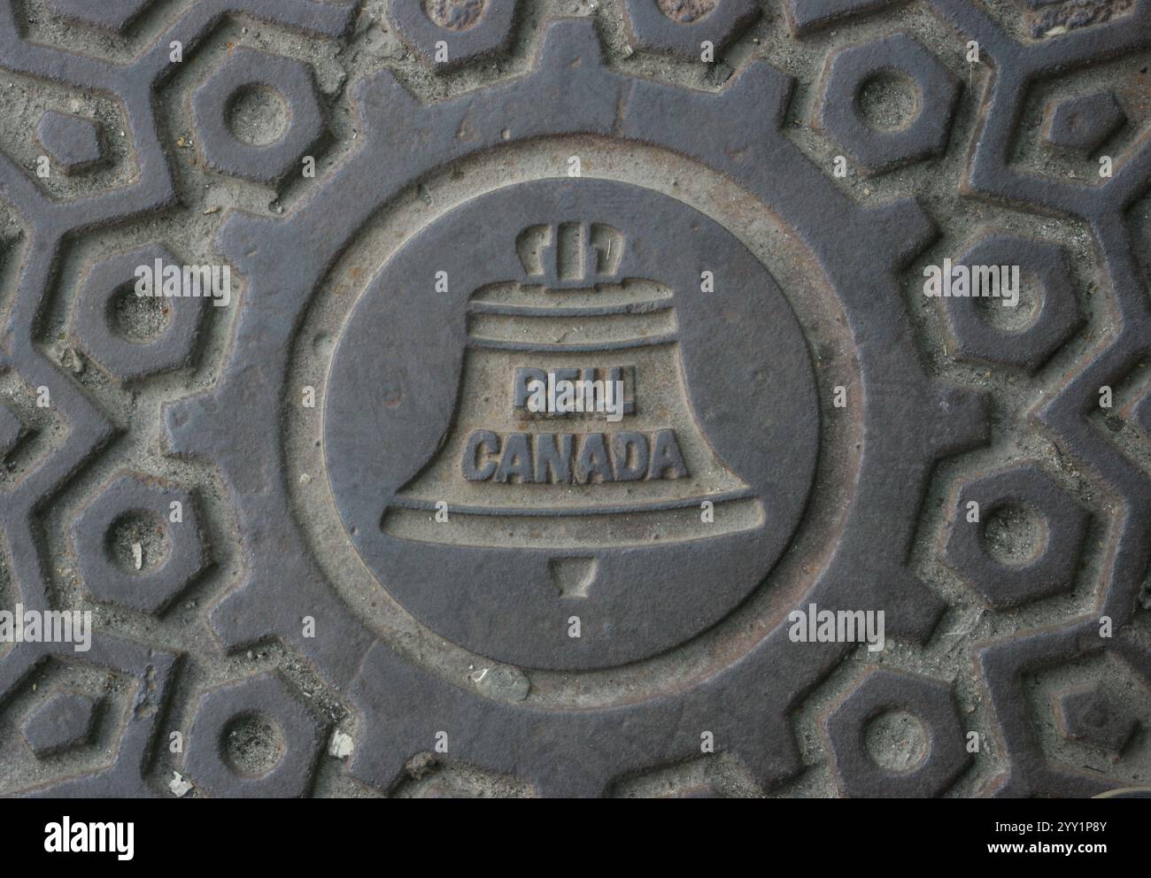 Toronto, ONT - June 6, 2009: Bell Canada legacy logo on a telephone ...