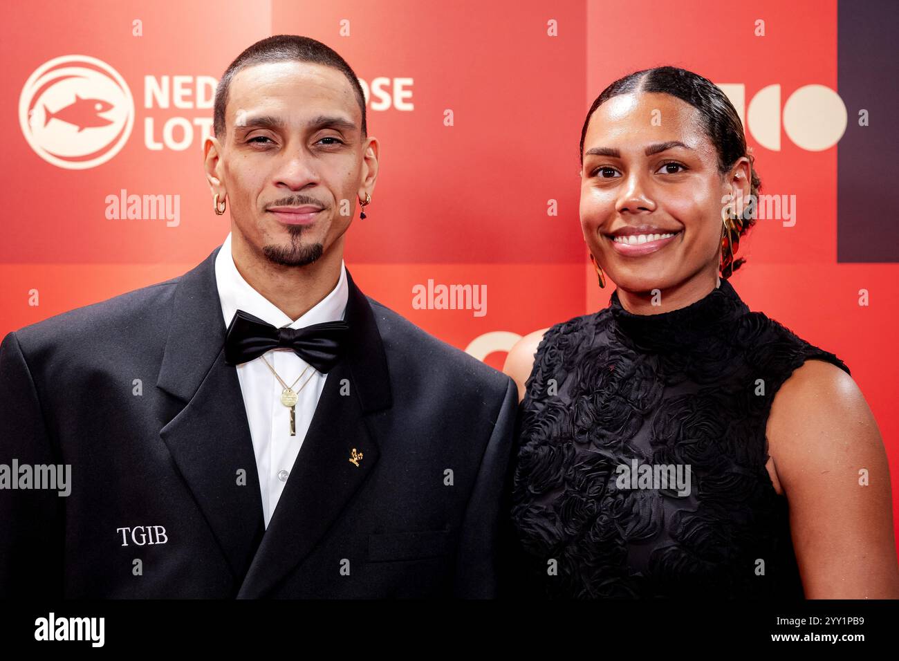 ARNHEM - Worthy de Jong with partner on the red carpet prior to the ...