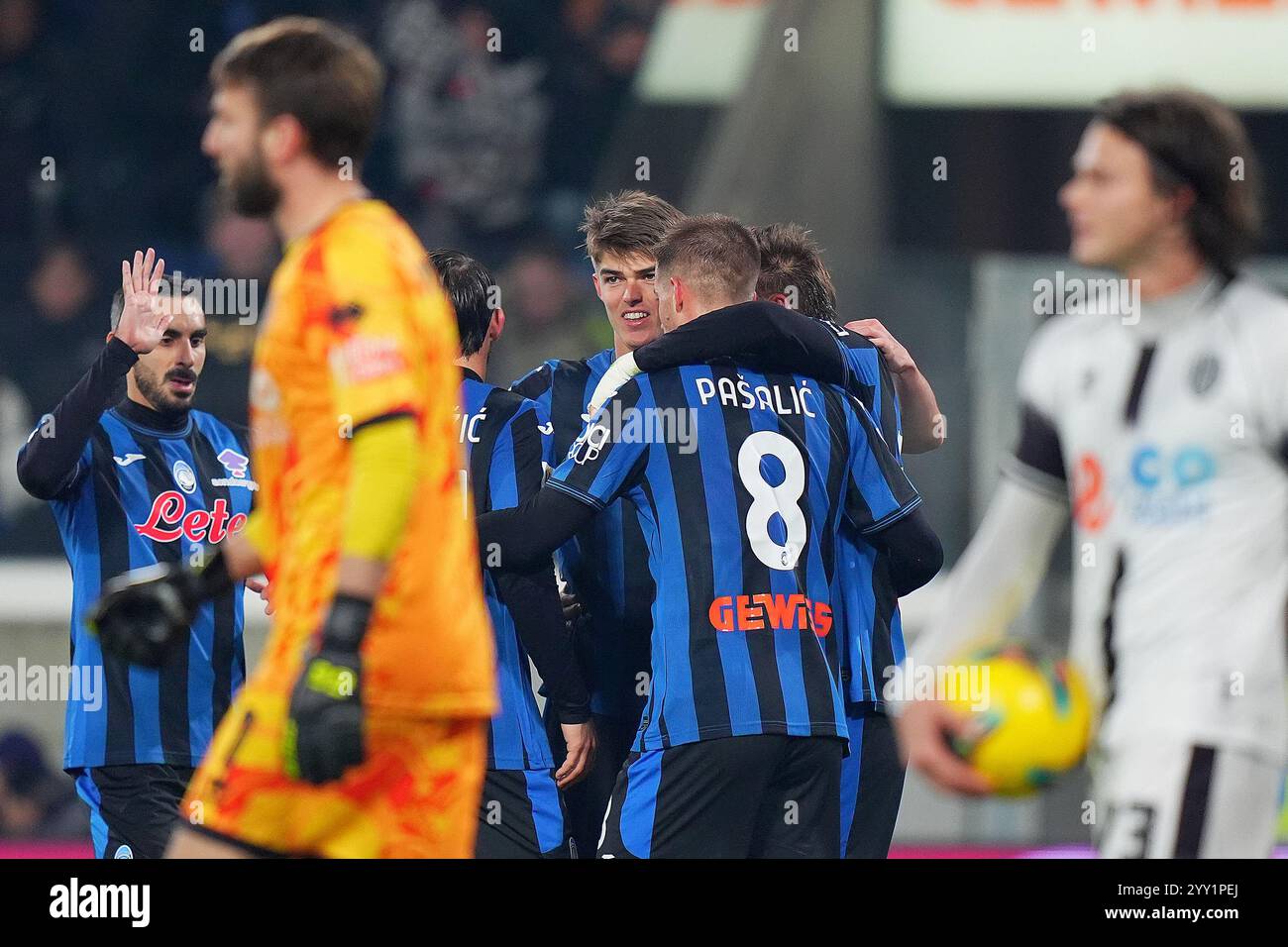 Atalanta's Charles De Ketelaere celebrates after scoring 4-0 during the ...