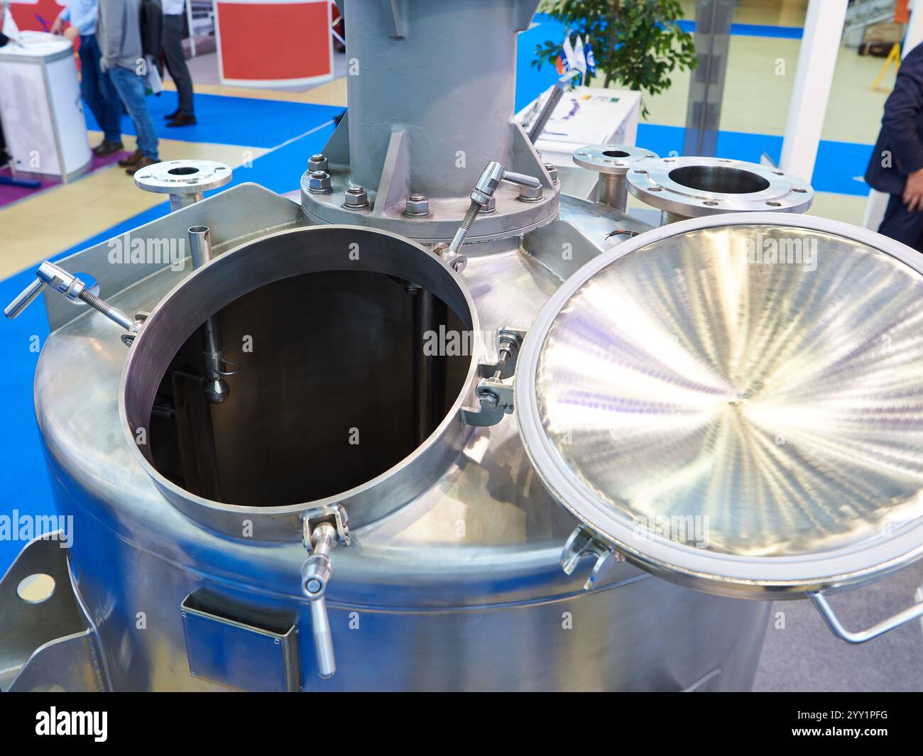 Stationary dissolver, paint mixer industrial on exhibition Stock Photo ...