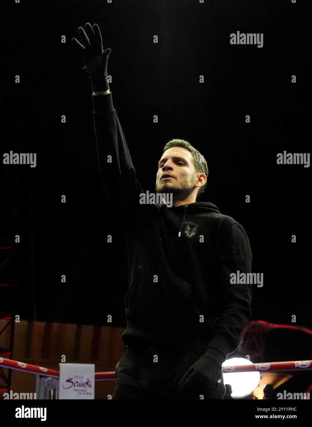 Joshua Ocampo during an open workout at Boulevard World, Riyadh in ...
