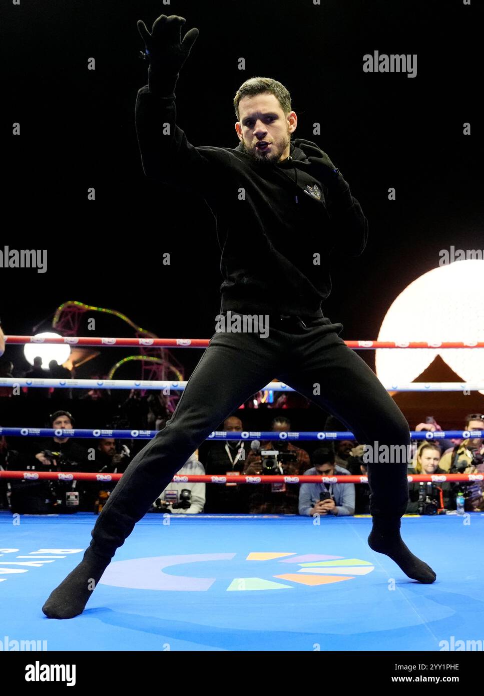Joshua Ocampo during an open workout at Boulevard World, Riyadh in ...
