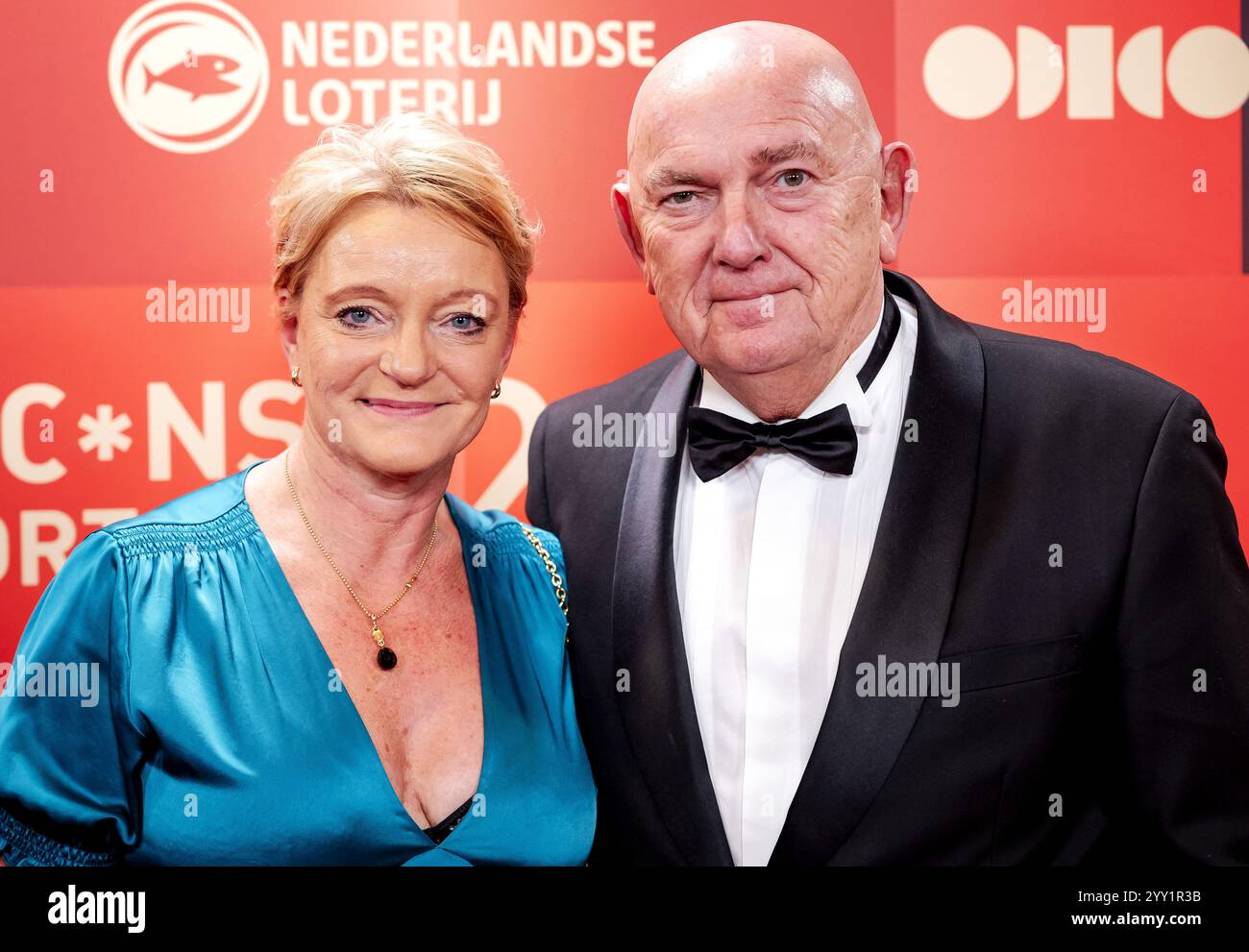 ARNHEM - Ellen van Langen with partner on the red carpet prior to the presentation of the sports ...