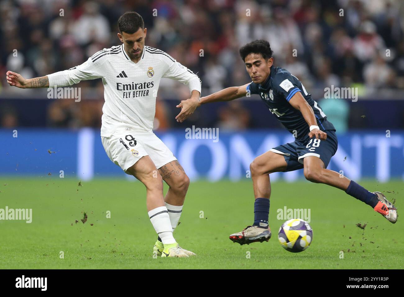 CF Pachuca's Elias Montiel, right, and Real Madrid's Dani Ceballos ...