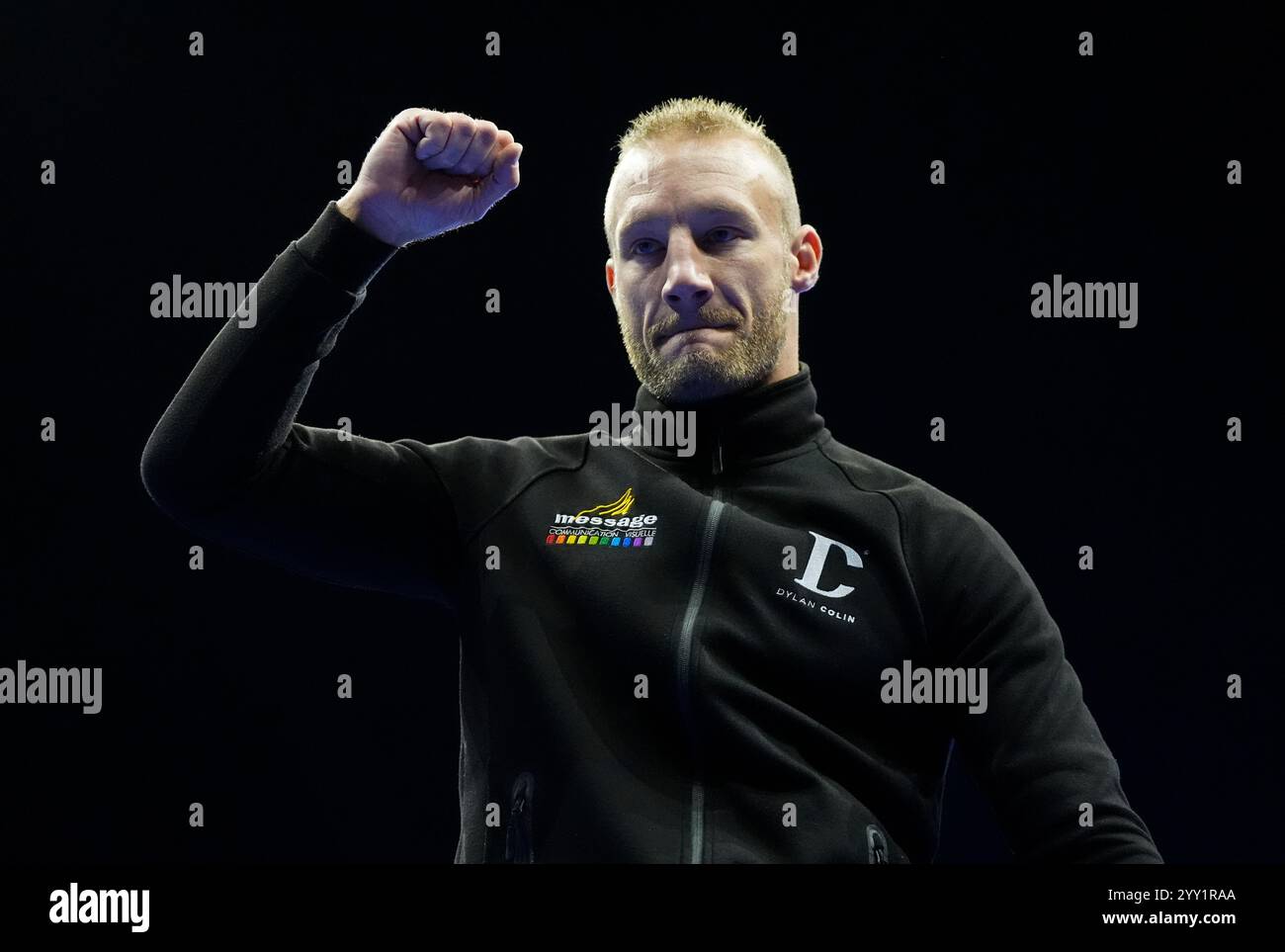 Dylan Colin during an open workout at Boulevard World, Riyadh in Saudi ...