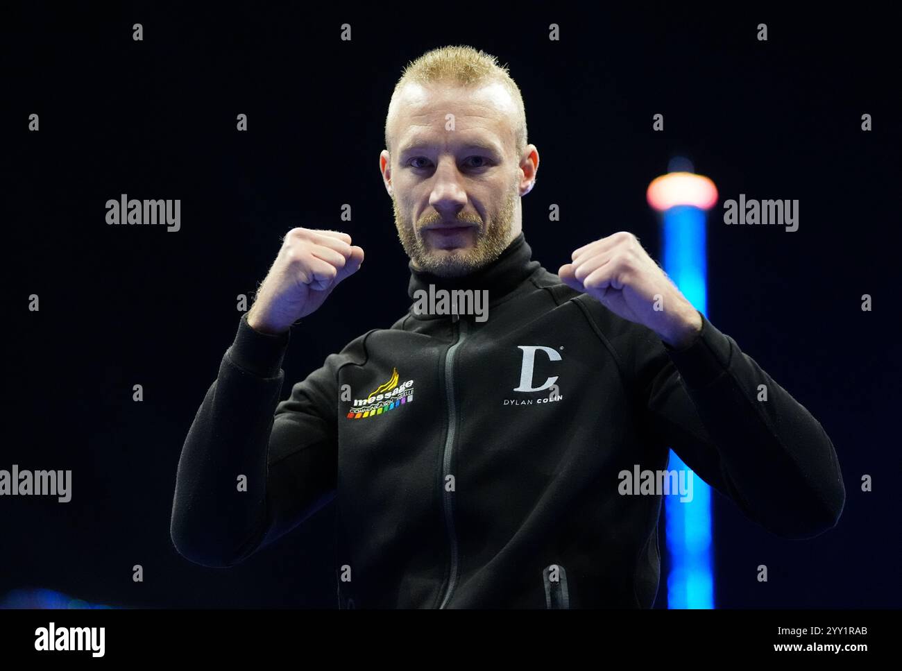 Dylan Colin during an open workout at Boulevard World, Riyadh in Saudi ...