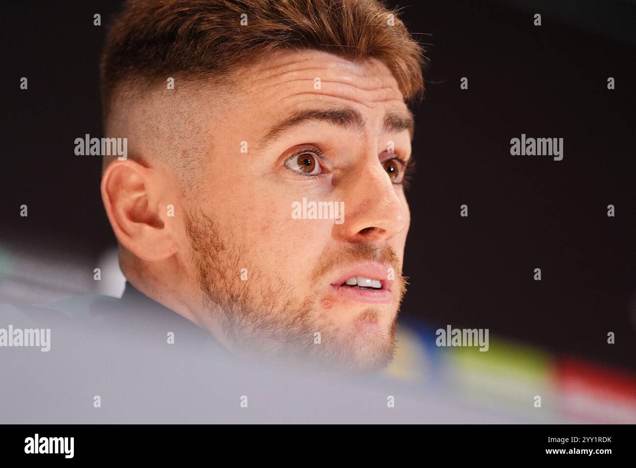 Shamrock Rovers' Dylan Watts during a press conference at Stamford ...