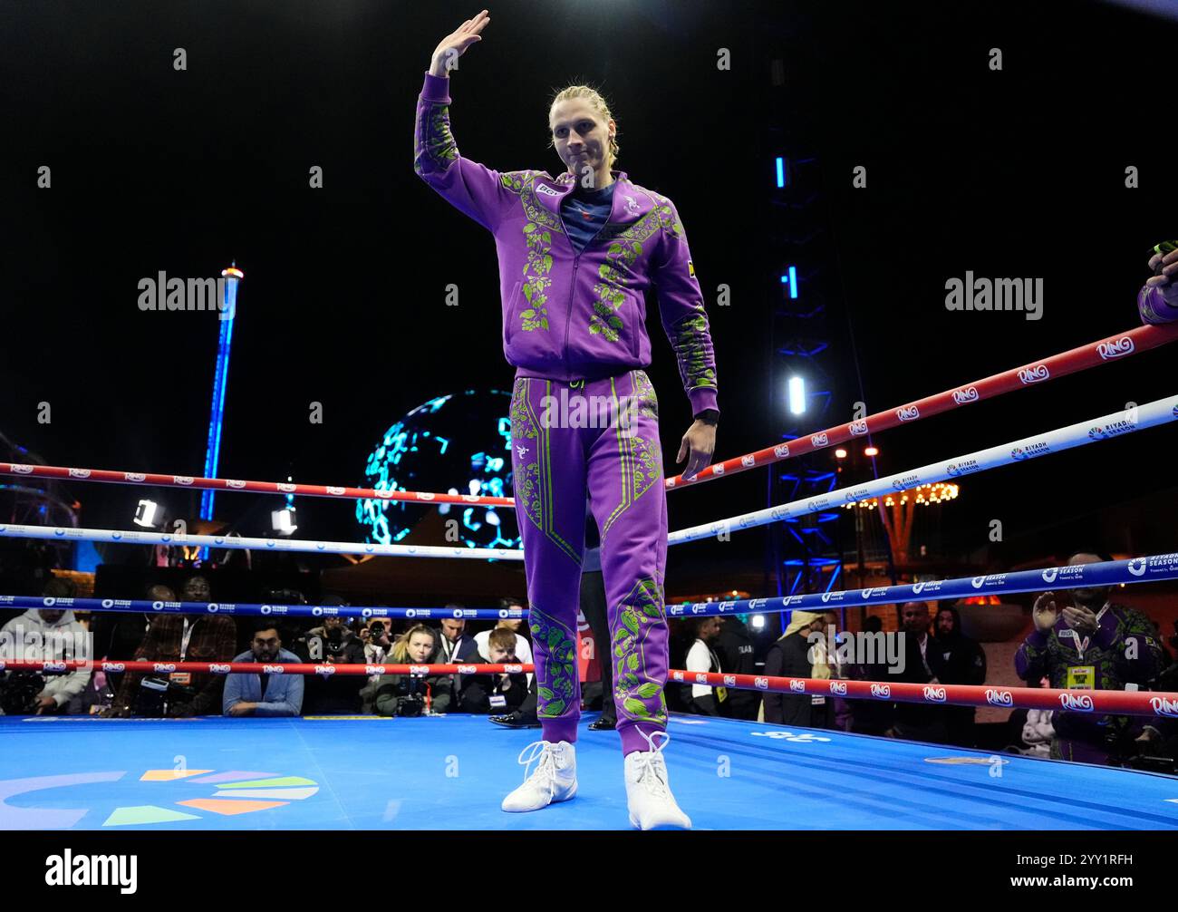 Daniel Lapin during an open workout at Boulevard World, Riyadh in Saudi ...