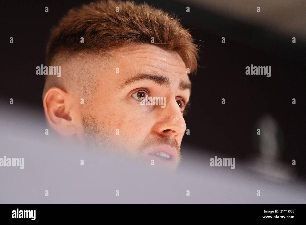 Shamrock Rovers' Dylan Watts during a press conference at Stamford ...