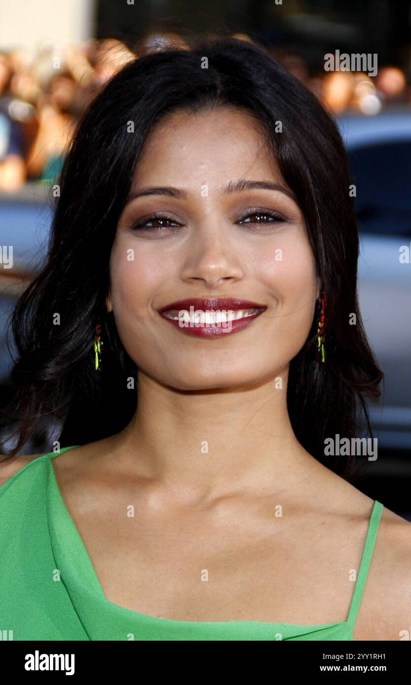 Freida Pinto at the Los Angeles premiere of 'Rise of The Planet Of The ...