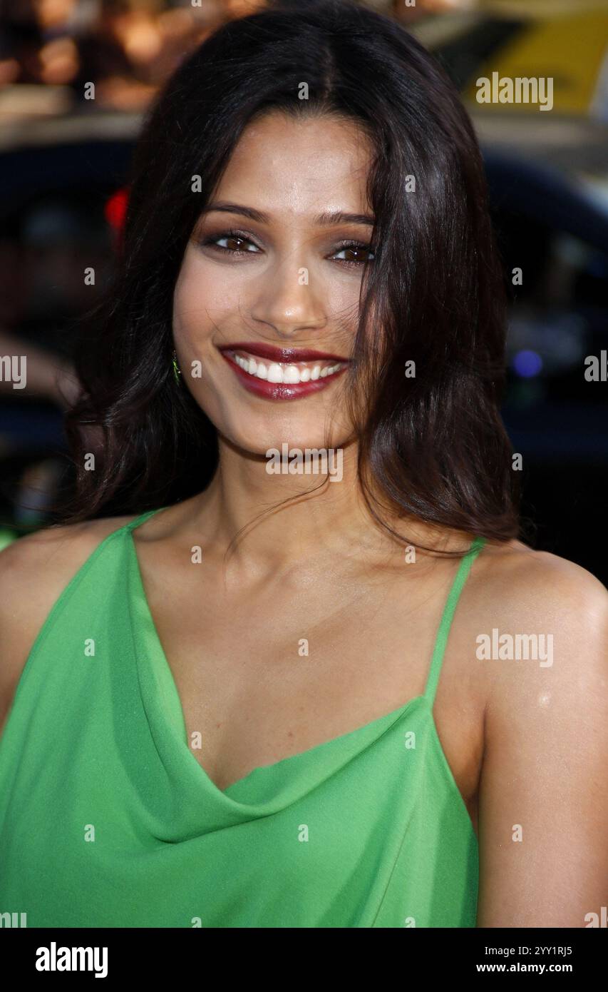 Freida Pinto at the Los Angeles premiere of 'Rise of The Planet Of The ...