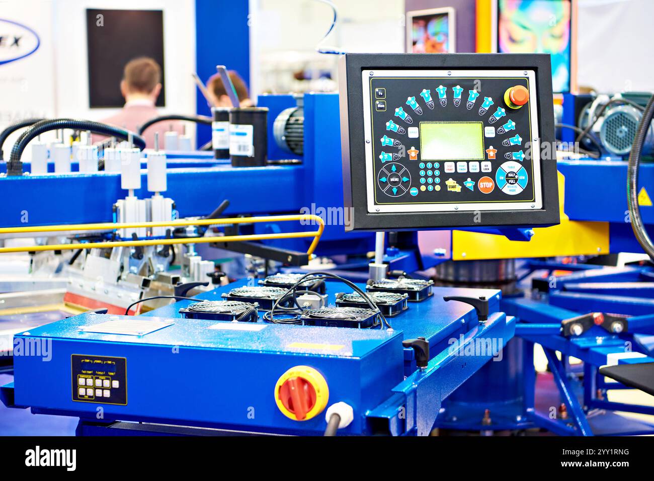 Industrial set of equipment for printing on textiles Stock Photo - Alamy