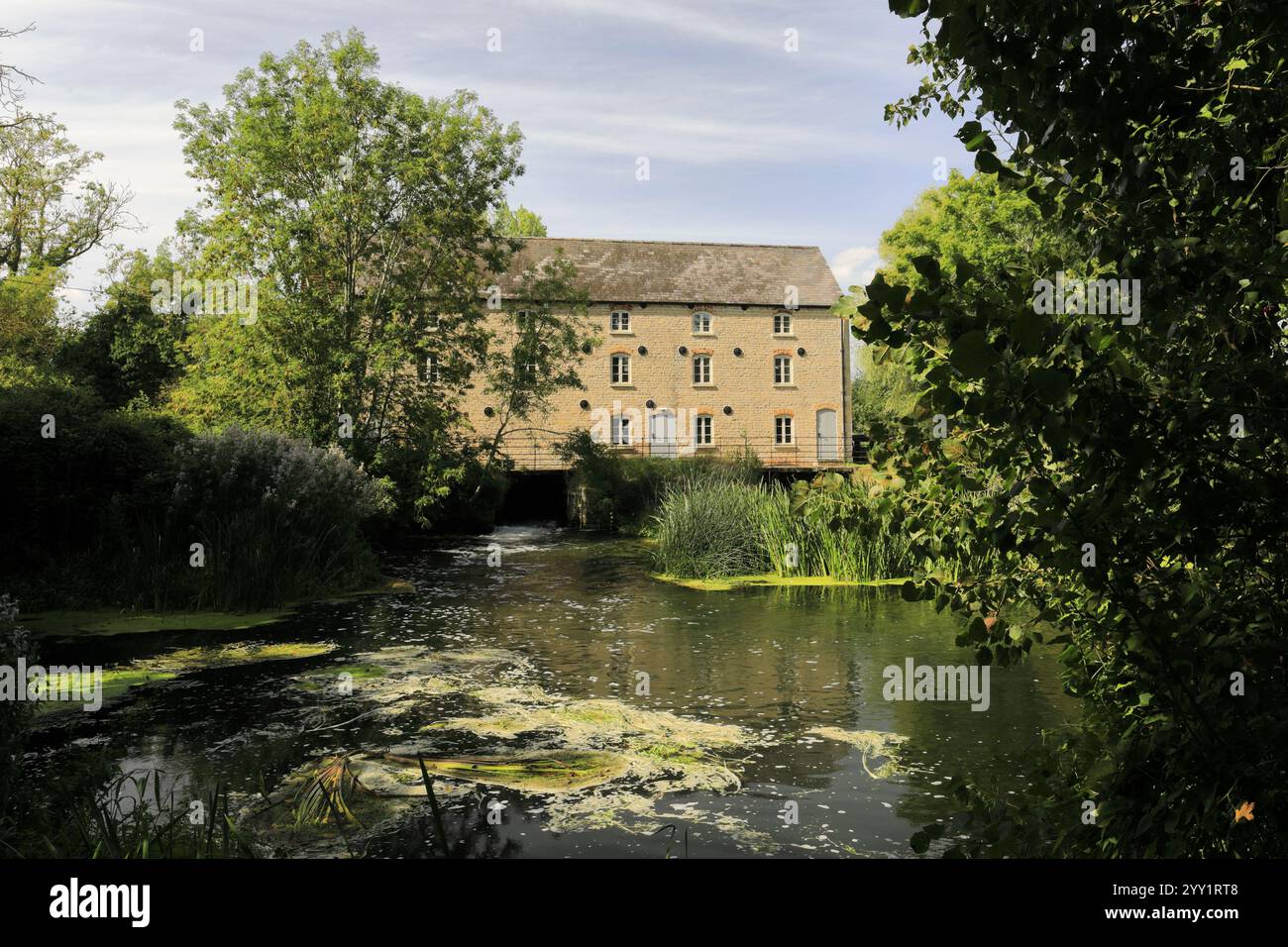 Warmington watermill, river Nene, Warmington village, Northamptonshire ...