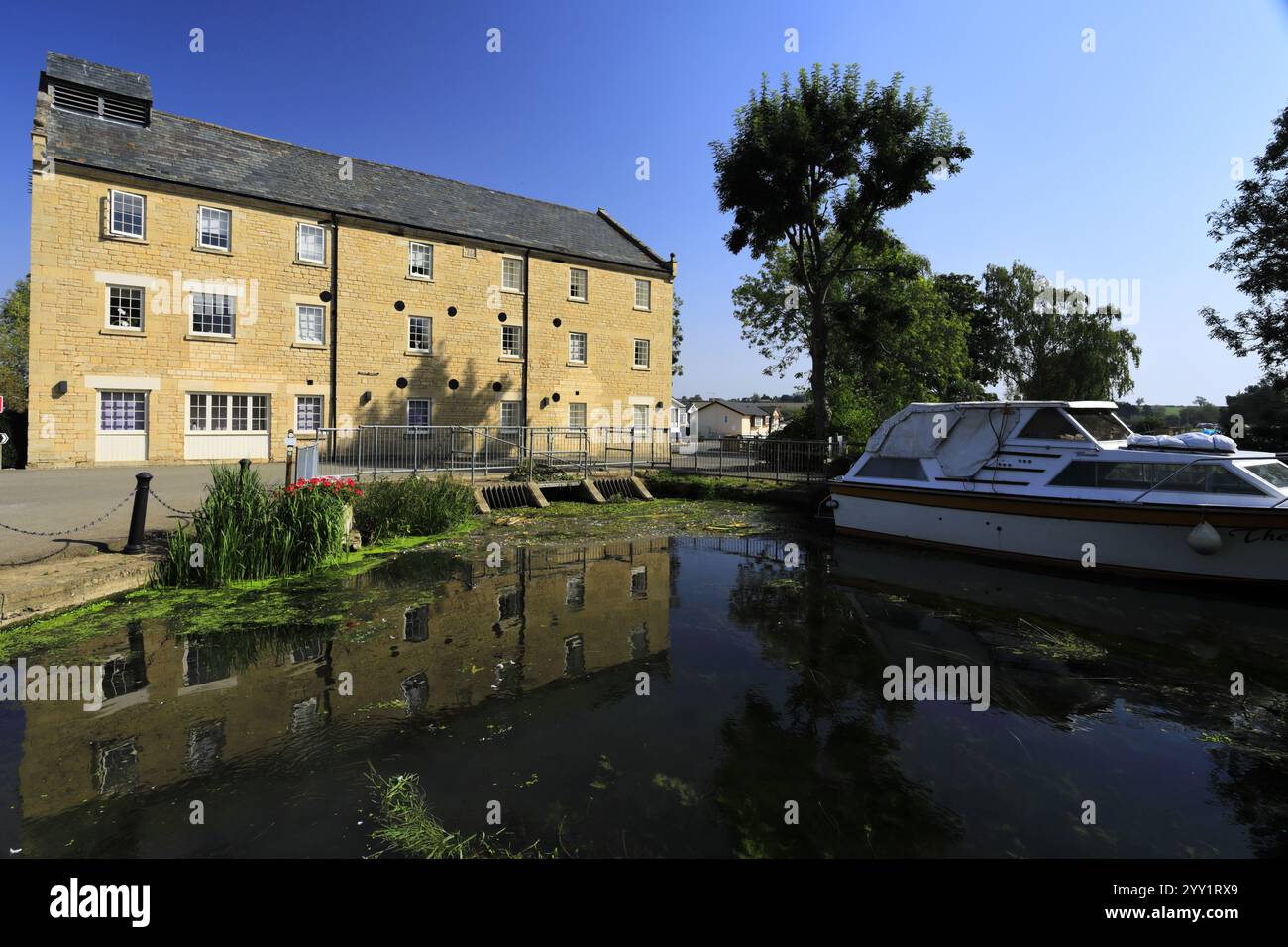 The Watermill at Yarwell Mill Country Park, Yarwell village; river Nene ...