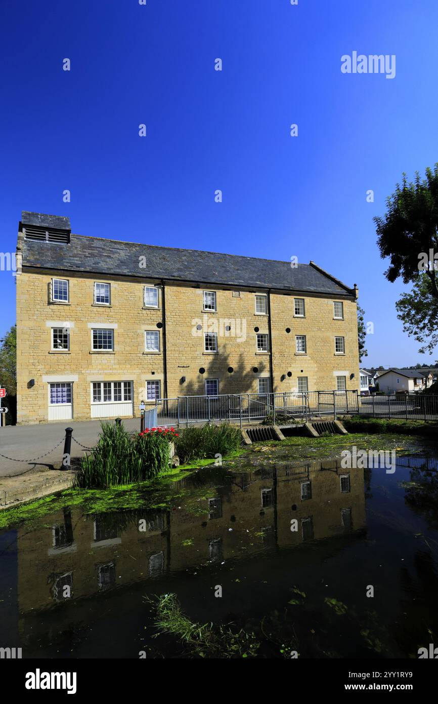 The Watermill at Yarwell Mill Country Park, Yarwell village; river Nene ...