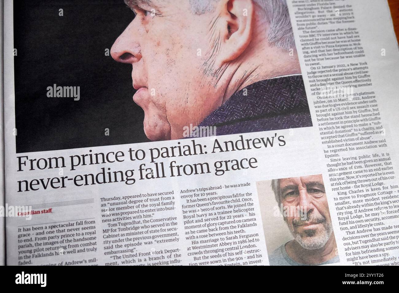 Prince Andrew 'From prince to pariah: Andrew's never-ending fall from ...