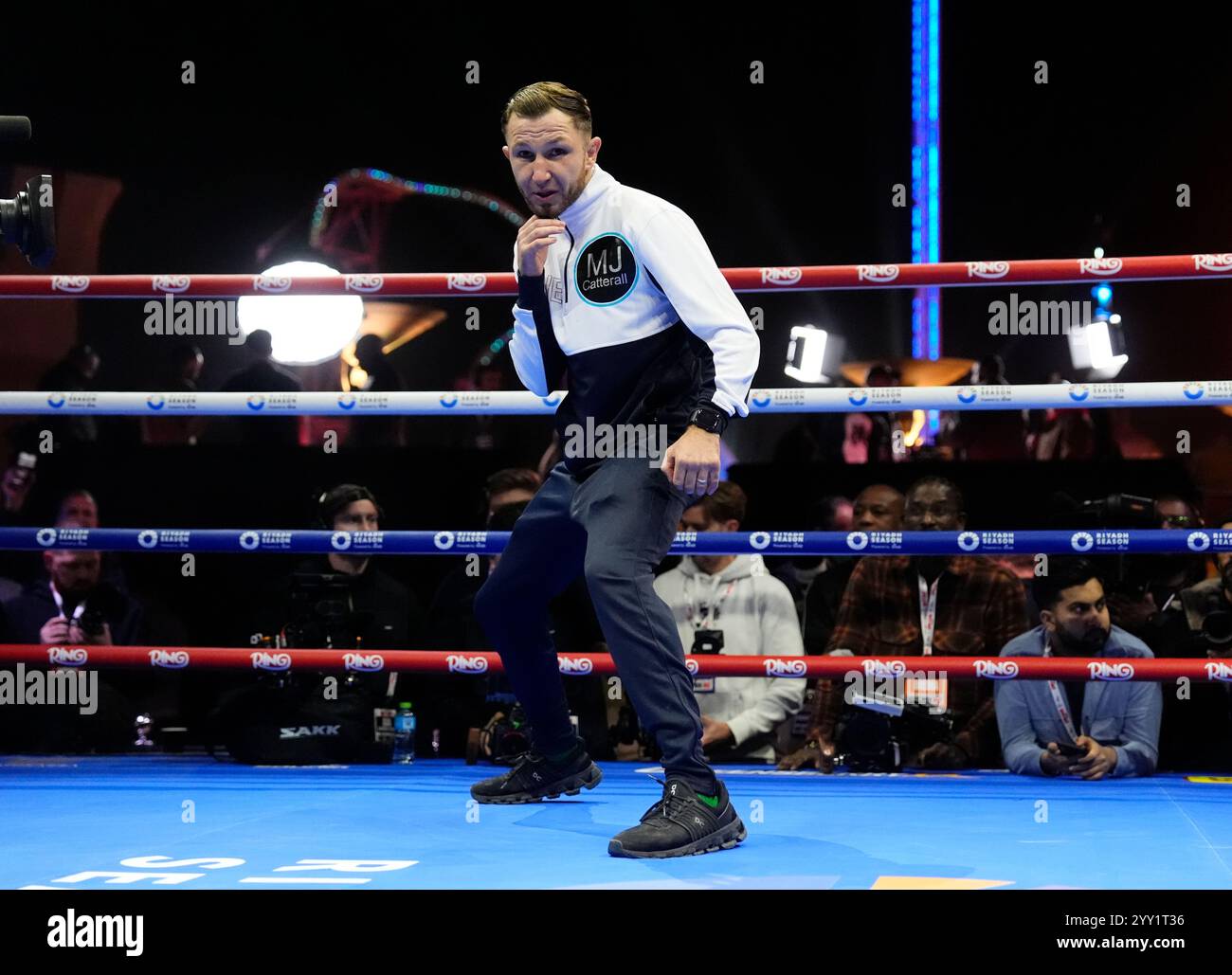 Isaac Lowe during an open workout at Boulevard World, Riyadh in Saudi ...