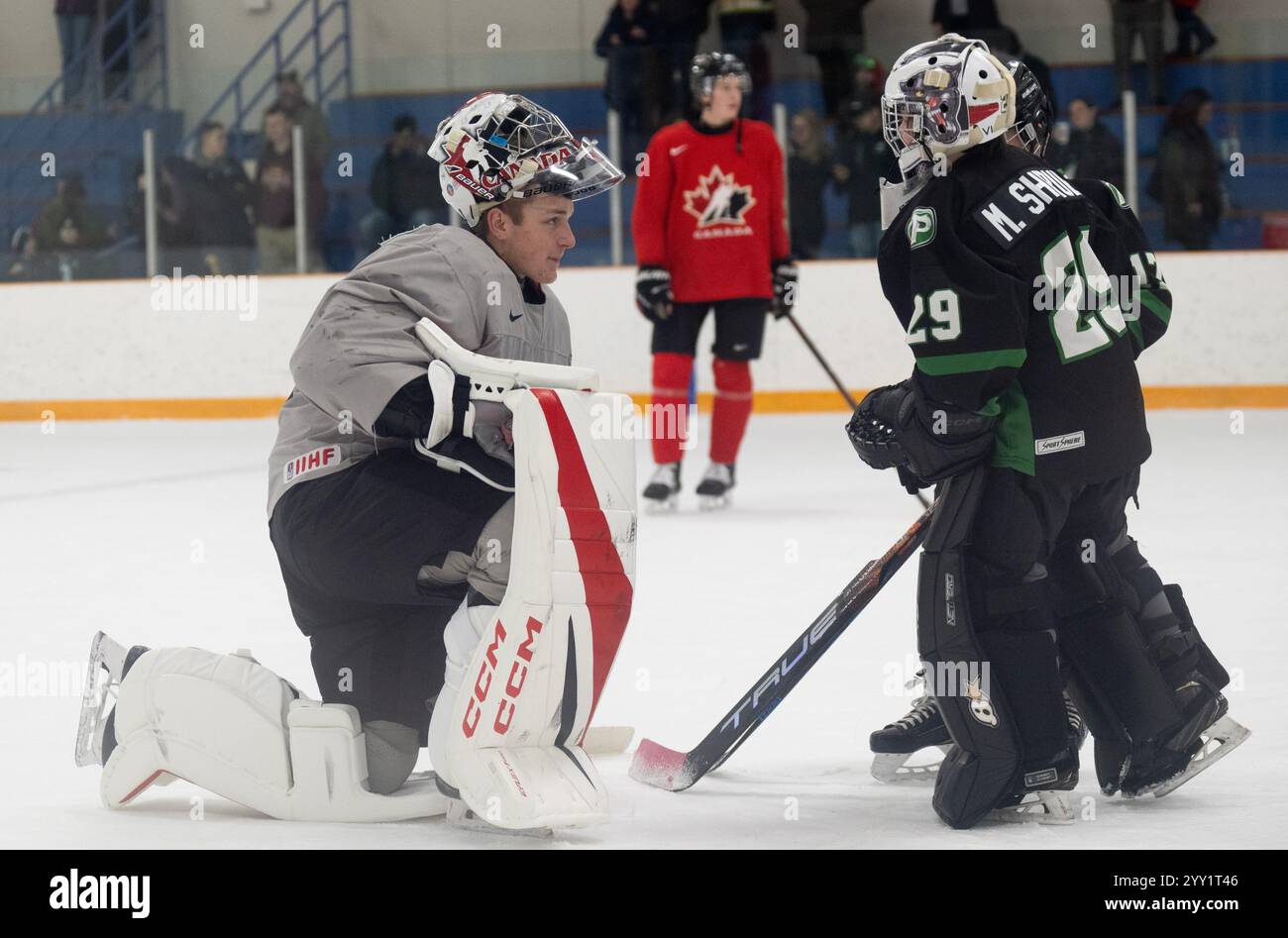 Petawawa, Canada. 18th Dec, 2024. Team Canada goalie Carter George ...
