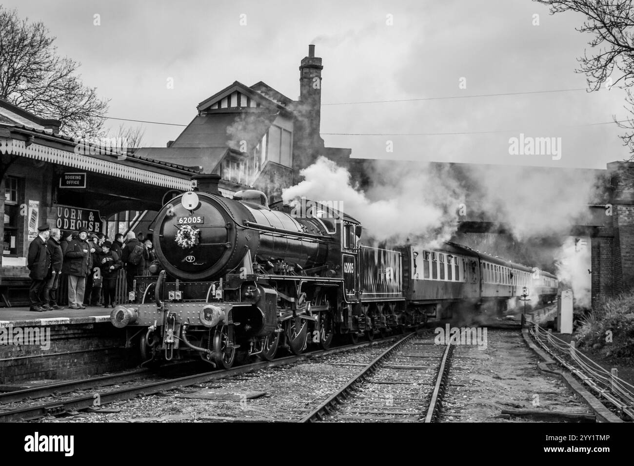 BR 'K1' 2-6-0 No. 62005 arrives at Quorn and Woodhouse station on the ...