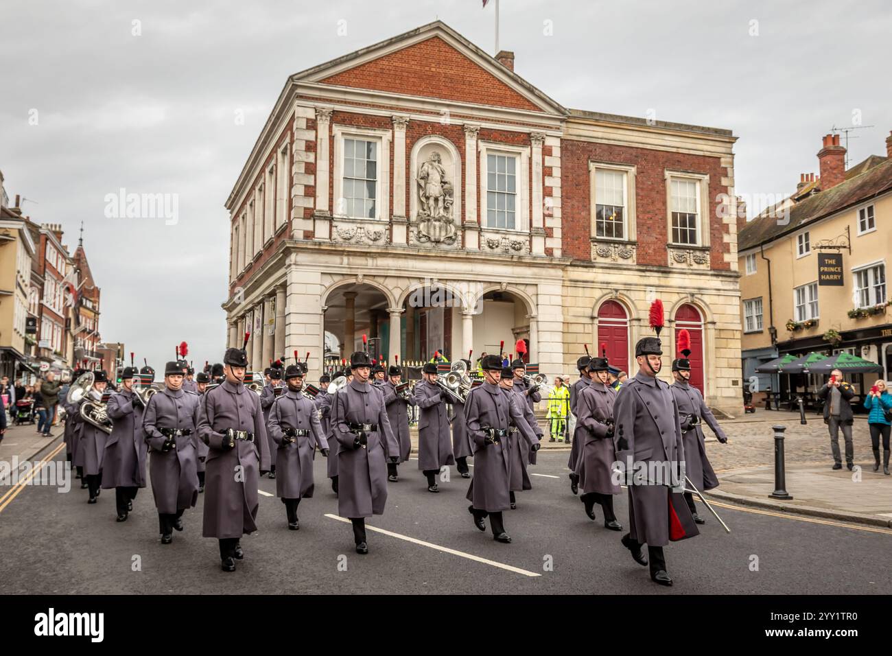 Band and Bugles of the Rifles, Windsor, Berkshire, England, UK Stock ...
