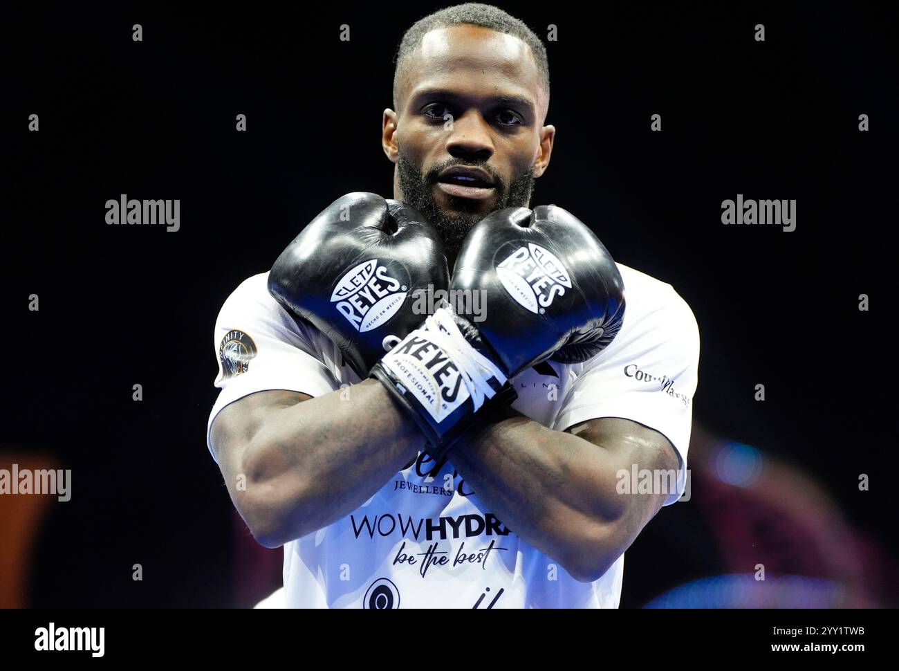 Ishmael Davis during an open workout at Boulevard World, Riyadh in ...
