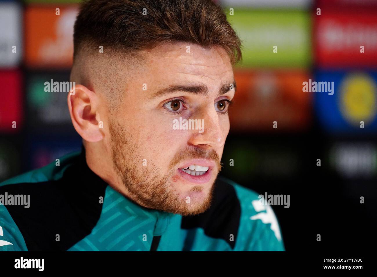 Shamrock Rovers' Dylan Watts during a press conference at Stamford ...