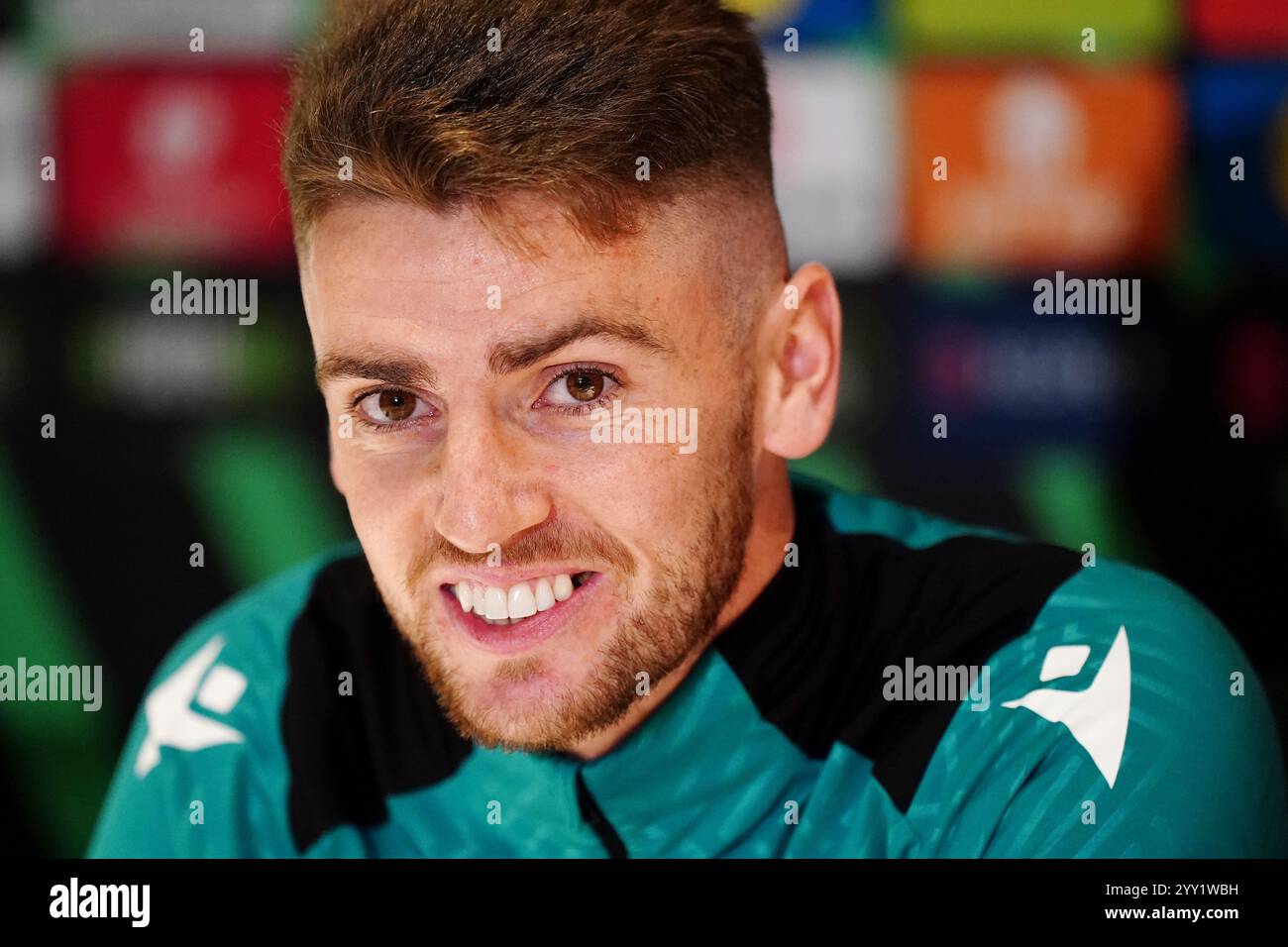 Shamrock Rovers' Dylan Watts during a press conference at Stamford ...