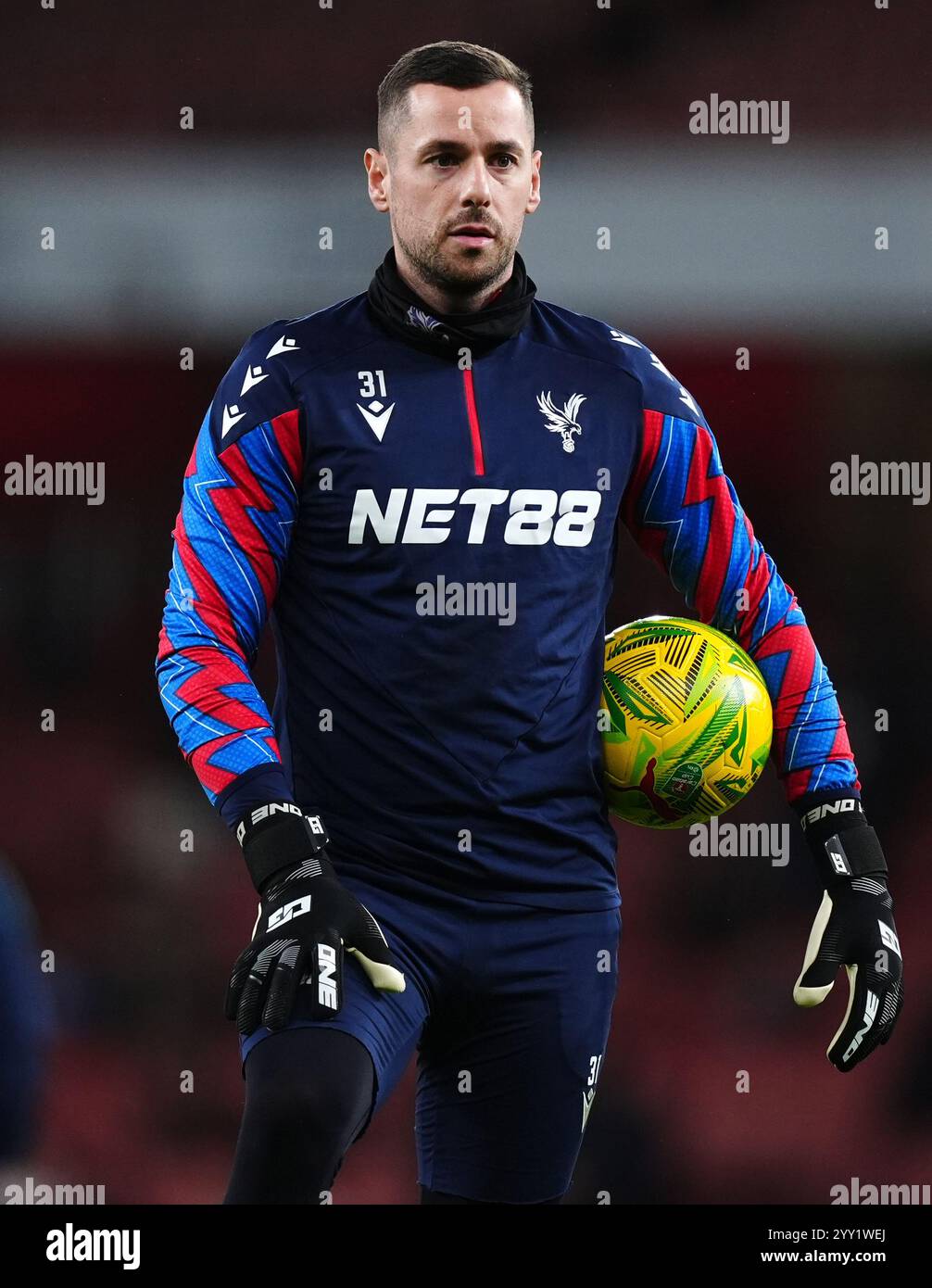 Crystal Palace goalkeeper Remi Matthews warming up before befor the ...
