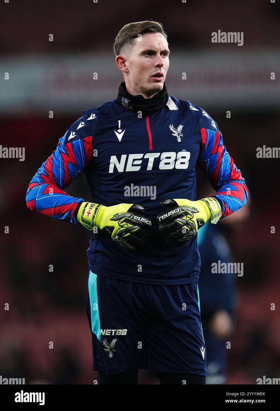 Crystal Palace goalkeeper Dean Henderson warming up before befor the ...