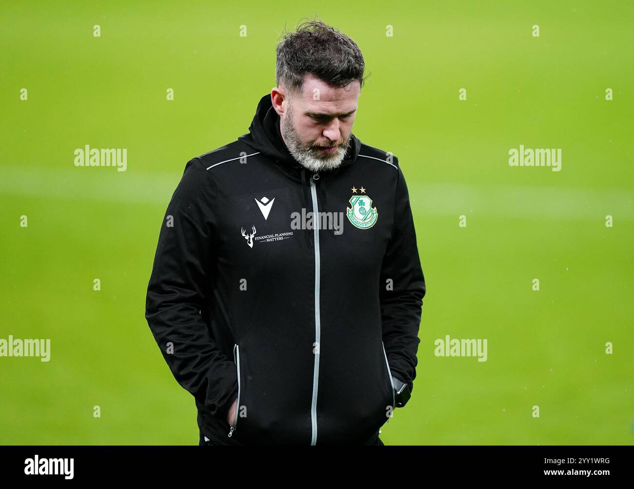 Shamrock Rovers head coach Steven Bradley during a training session at ...