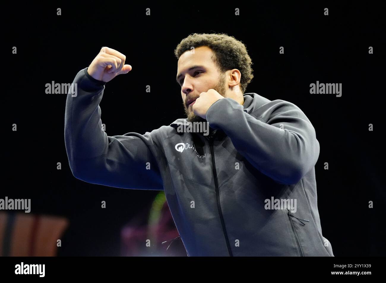 Moses Itauma during an open workout at Boulevard World, Riyadh in Saudi ...