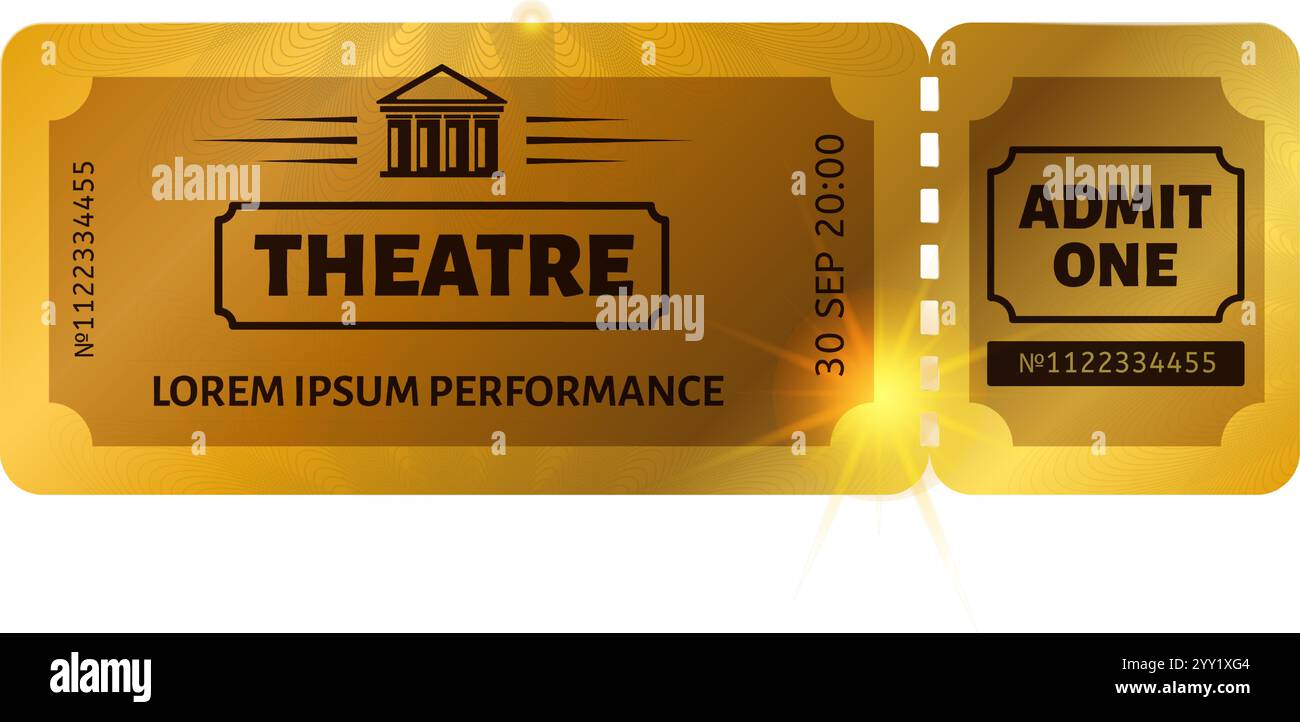 The golden ticket opera Stock Vector Images - Alamy
