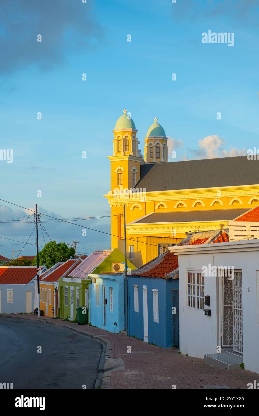 Santa Famia church in Otrobanda historic center in city of Willemstad ...