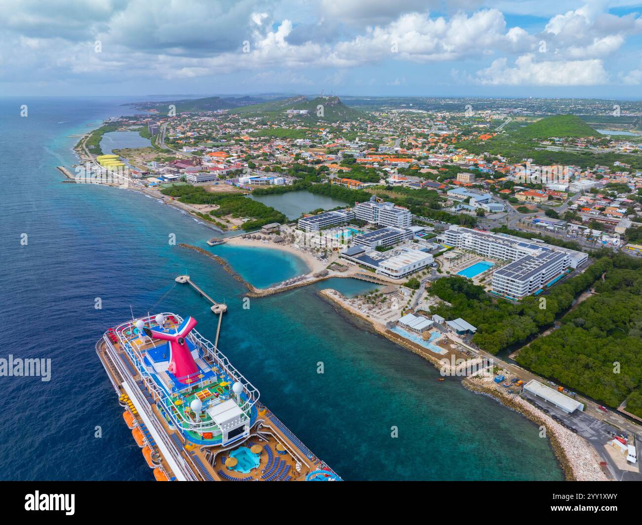 Corendon Hotel with Mangrove Beach aerial view at Otrobanda, city of ...